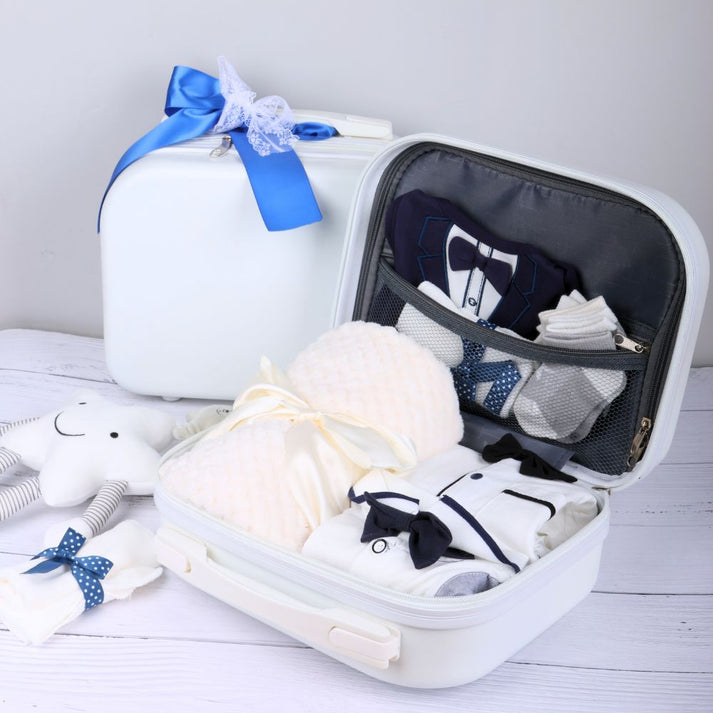 White Handsome Boy Baby Gift Luggage Set 3-6 Months – Little Baby Gift